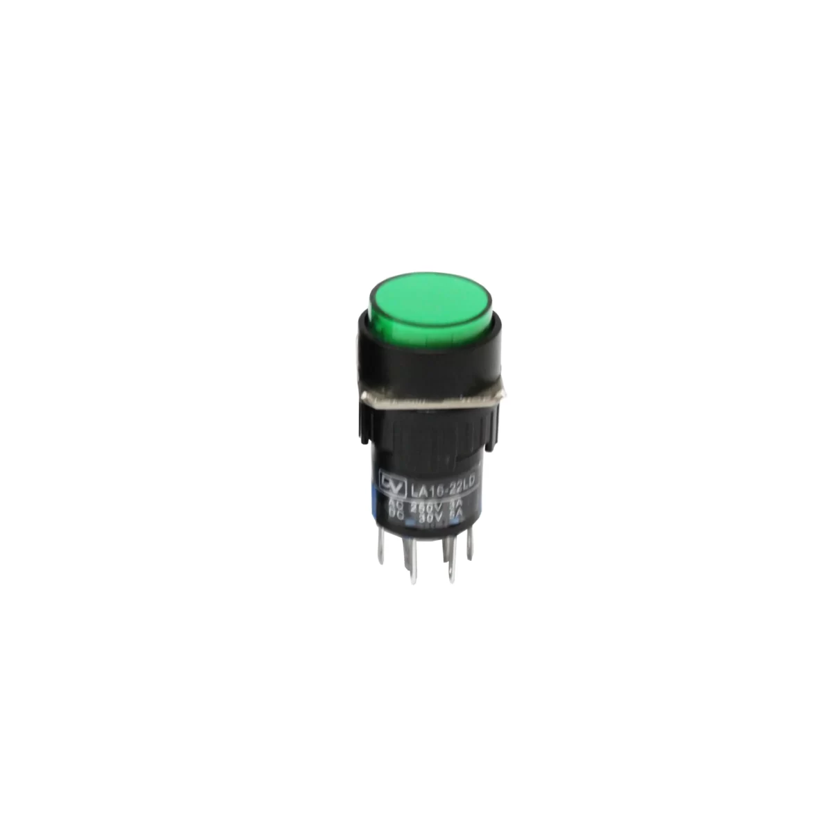 PUSH BUTTON 16MM LED STAY PUT ROUND / LA16-C22LD – DV Electrical Products